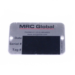 BR092 AUTOMATED VALVE TAG 3"W X 2"H X 0.025 THK 316 SST