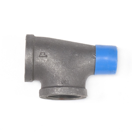 1-1/4 X 1 X 1-1/4 150# BLK MI REDUCING STREET TEE THD A197