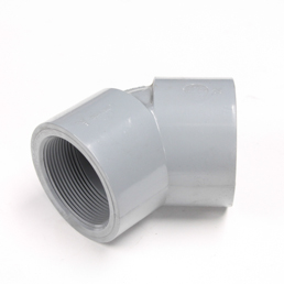1-1/2 S80 PVC 45 DEG ELL THD D2467